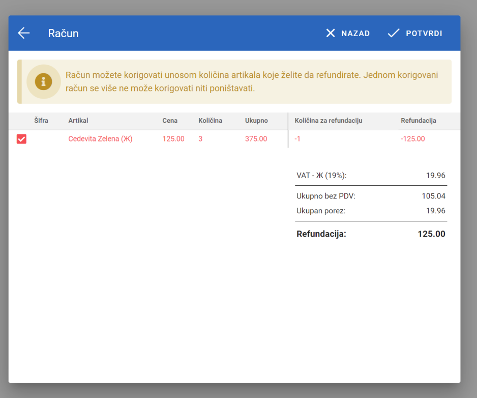 Refundacija fiskalnog računa - Papiri | Nivatech